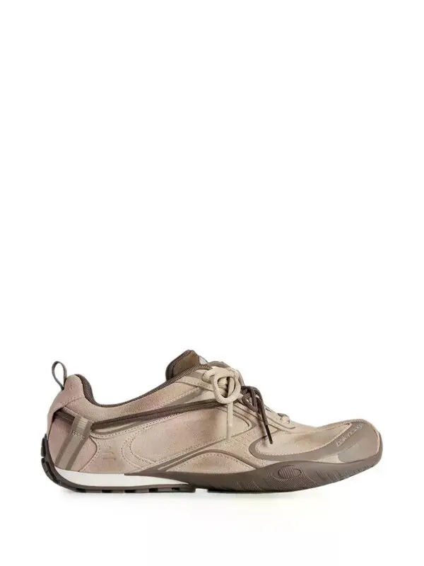 Balenciaga Radar Velvety Panelled Leather Sneakers