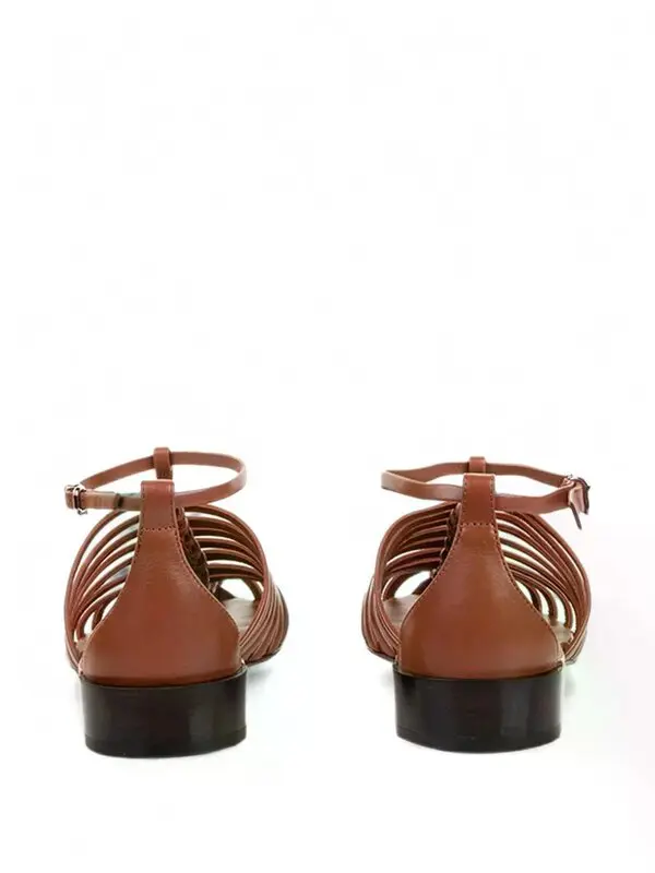 TOD'S Strappy Leather Flat Sandals