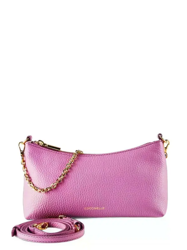 COCCINELLE Chain-detail Pebbled-leather Shoulder Bag