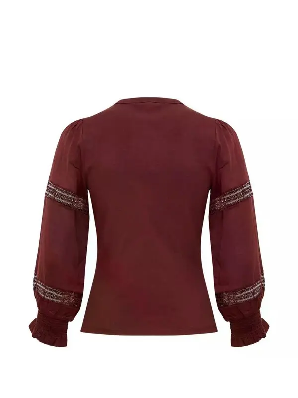 Veronica Beard Bellamie Lace-trim Blouse