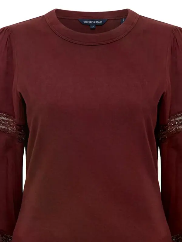 Veronica Beard Bellamie Lace-trim Blouse