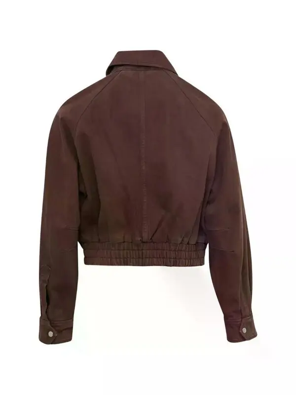 3.1 Phillip Lim Cropped Denim Bomber Jacket