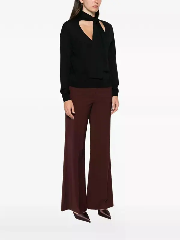 ROBERTO COLLINA Cut-out Pussy-bow Sweater