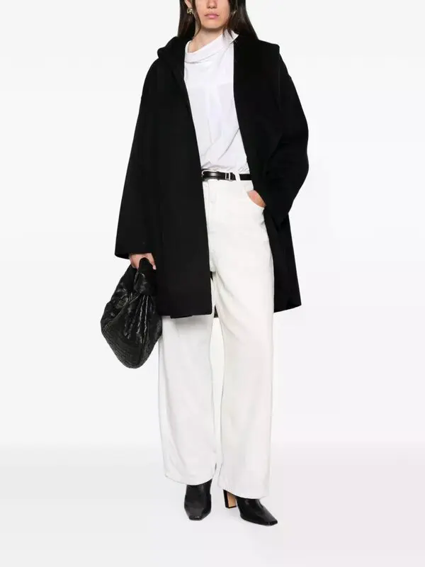 TOTEME Hooded Open-front Coat - Black