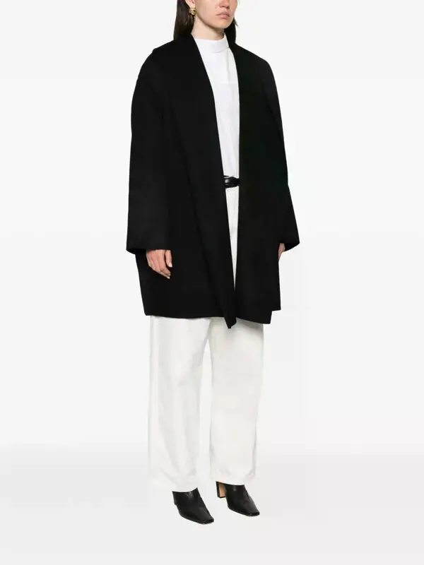 TOTEME Hooded Open-front Coat - Black