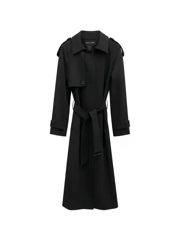 RUNDHOLZ BLACK LABEL Belted Storm-flap Trench Coat