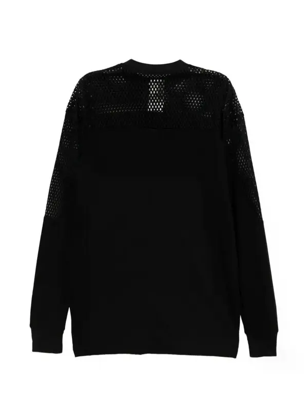 Rick Owens Mesh-panel Long-sleeve T-shirt