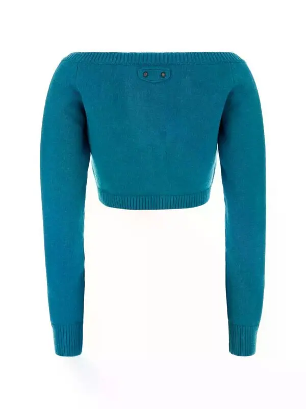 Balenciaga Cropped V-neck Sweater