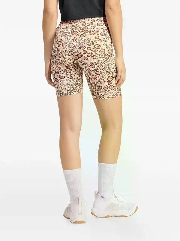 Adidas X Farm Rio Floral-print Leopard-pattern Shorts