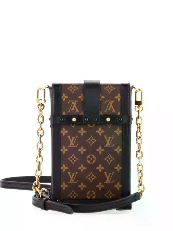 LOUIS VUITTON Vertical Trunk Pochette Monogram Canvas Crossbody Bag - Brown