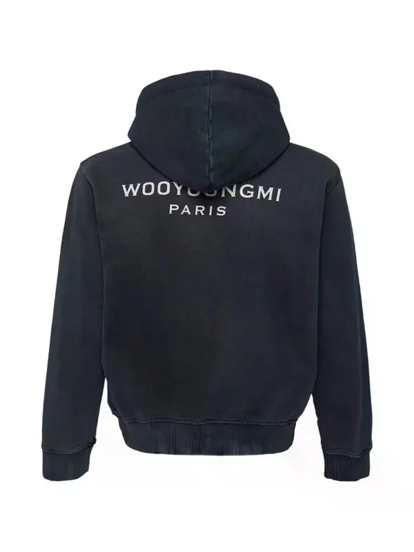 WOOYOUNGMI Logo-print Washed Hoodie