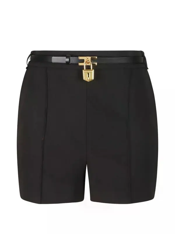 Elisabetta Franchi Padlock-detail Belted Shorts