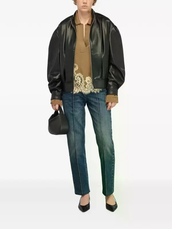 SEMICOUTURE Naia Pleated Bomber Jacket