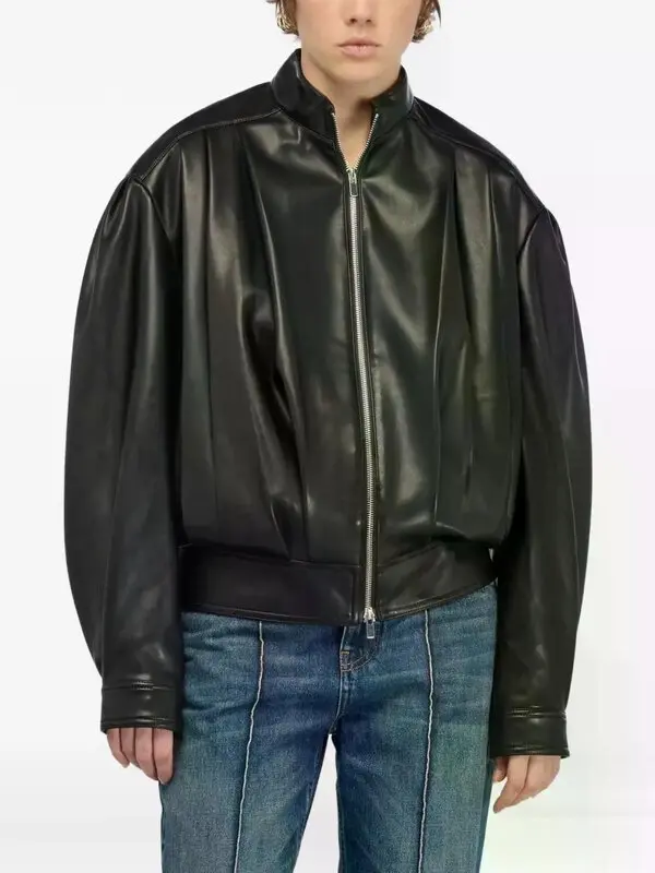 SEMICOUTURE Naia Pleated Bomber Jacket