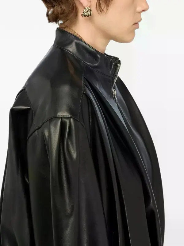 SEMICOUTURE Naia Pleated Bomber Jacket