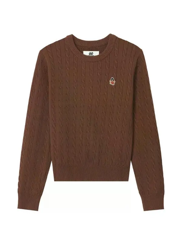 CHOCOOLATE Cable-knit Logo-patch Sweater