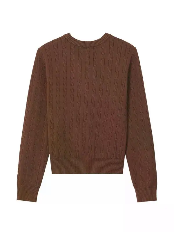 CHOCOOLATE Cable-knit Logo-patch Sweater