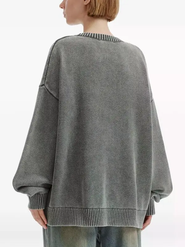 MINI CREAM Graphic-print Intarsia-knit Sweater