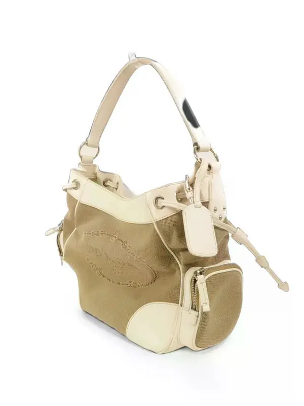 Prada Logo Jacquard Tote Bag - Neutrals