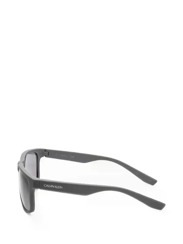 Calvin Klein Matte-finish Rectangle-frame Sunglasses