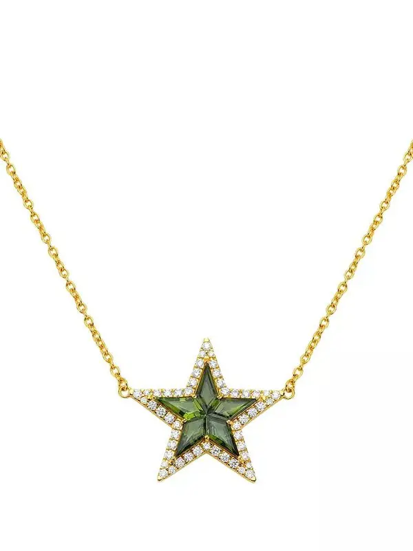 BUDDHA MAMA Tourmaline And Diamond Star Necklace