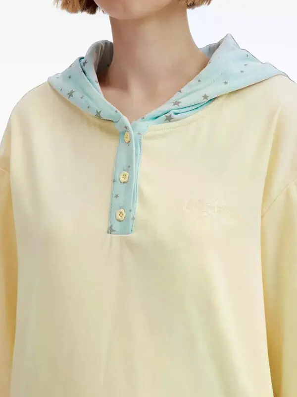 MINI CREAM Star-print Hoodie