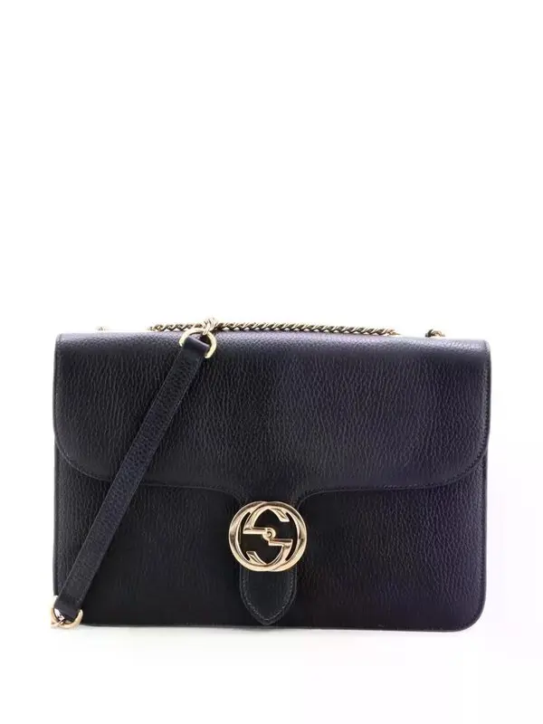 Gucci Interlocking Leather Medium Shoulder Bag
