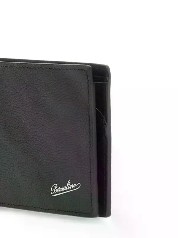 Borsalino Logo-embossed Bifold Wallet - Black