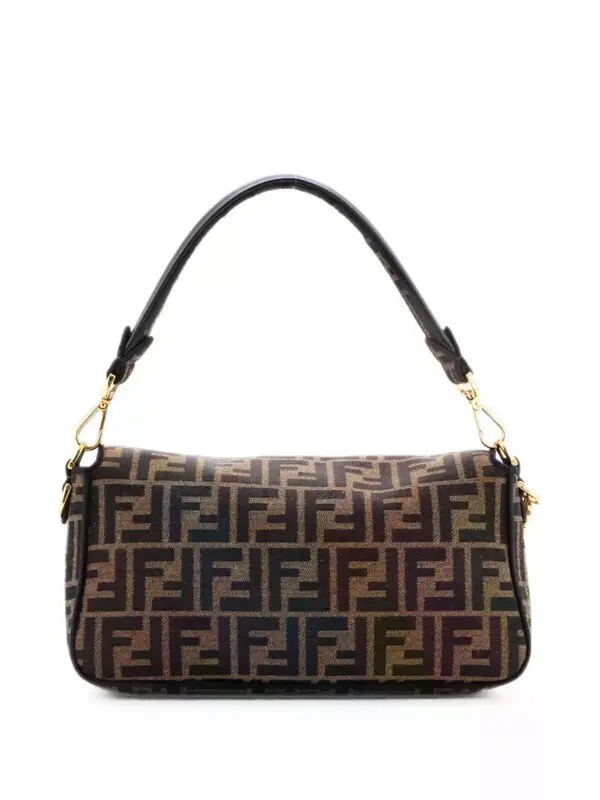 Fendi Baguette Nm Bag Zucca Canvas Medium Shoulder Bag