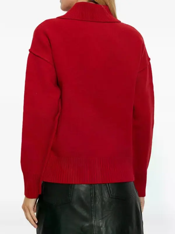 AMI Paris De Coeur Long-sleeve Polo Sweater
