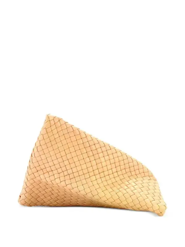 Bottega Veneta Crisscross Intrecciato Nappa Clutch Bag - Neutrals