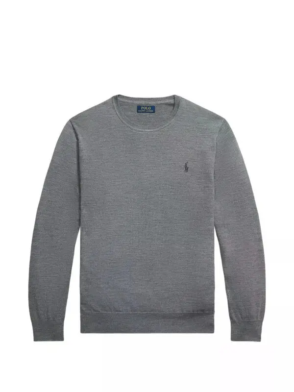 Polo Ralph Lauren Logo-embroidered Wool Sweater - Grey