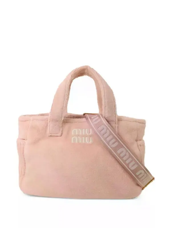 Miu Miu Terry Cloth Tote Bag - Pink