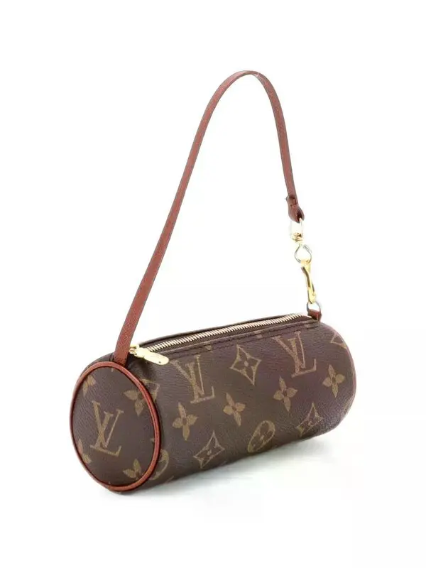 LOUIS VUITTON Papillon Pochette Monogram Canvas Mini Clutch Bag - Brown