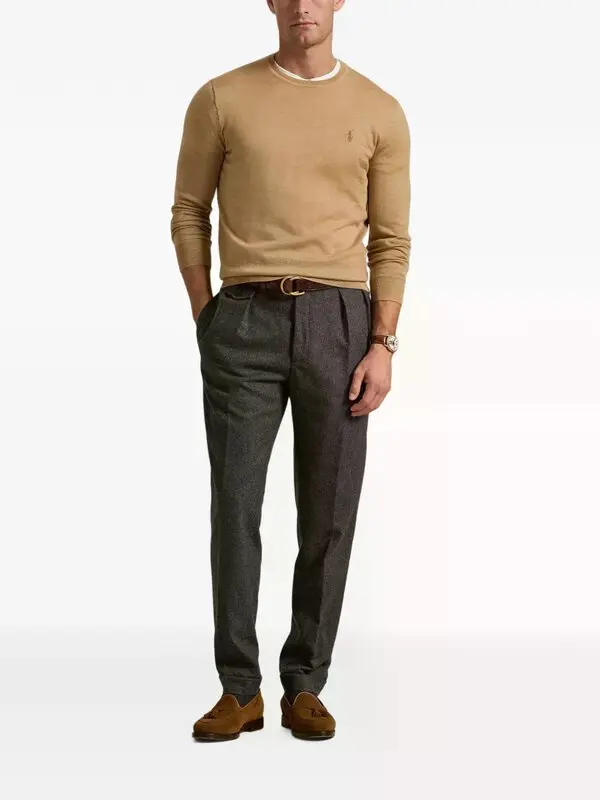Polo Ralph Lauren Logo-embroidered Wool Sweater - Brown