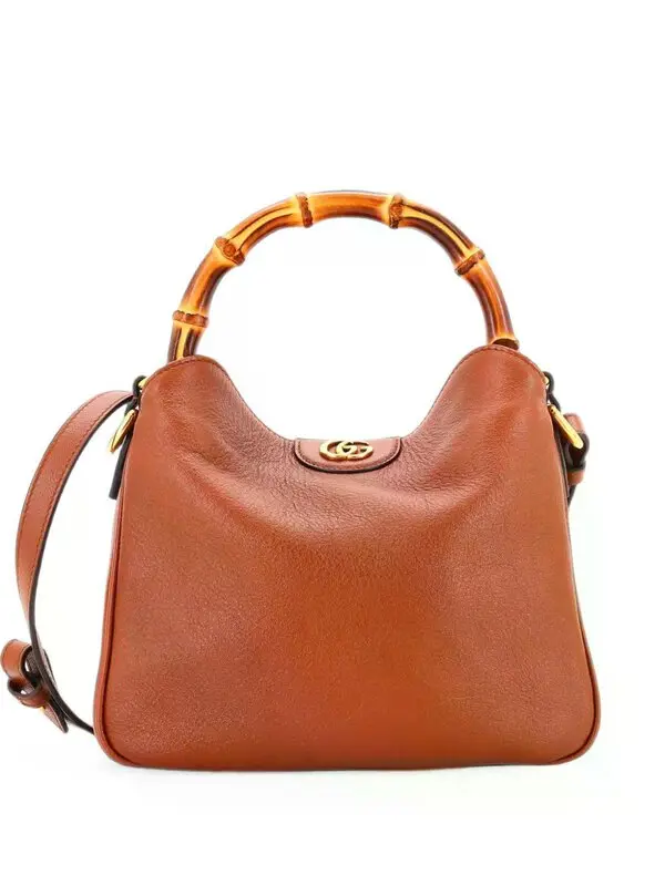 Gucci Diana Nm Bamboo Shoulder Bag Leather Small Tote Bag - Brown