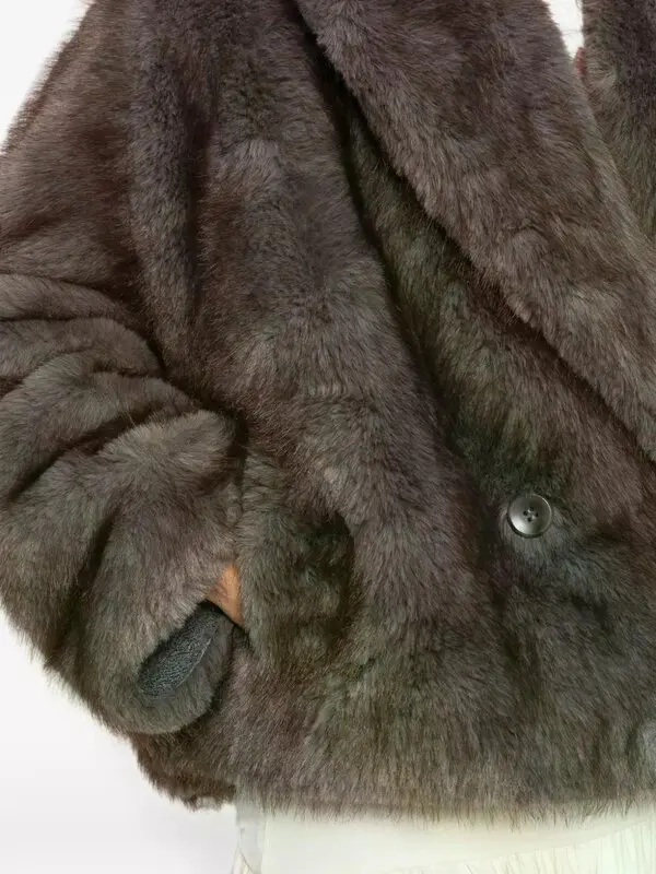 VALENTINI 1972 Faux-fur Double-breasted Coat