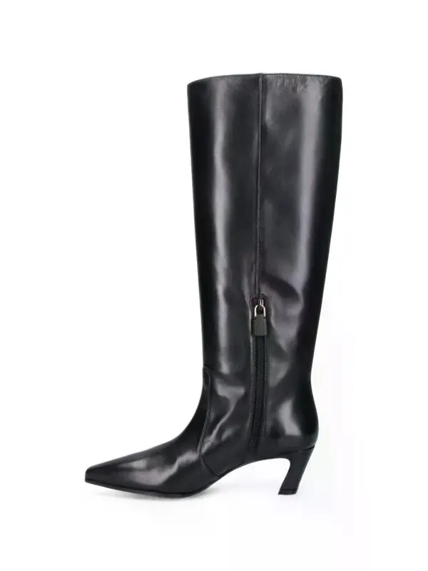 STUART WEITZMAN Stassi 50 Square-toe Leather Boots