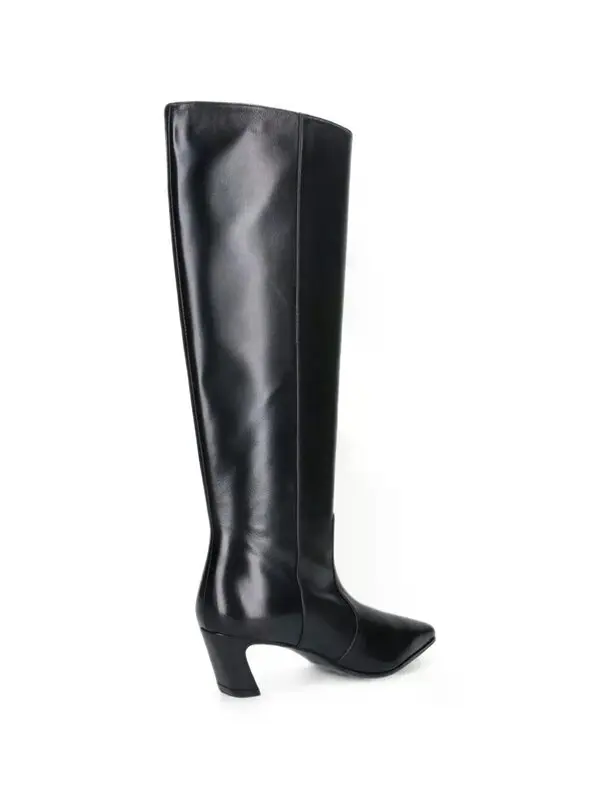 STUART WEITZMAN Stassi 50 Square-toe Leather Boots