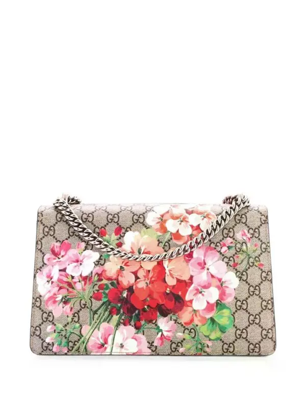 Gucci Dionysus Bag Blooms Print Gg Coated Canvas Small Shoulder Bag