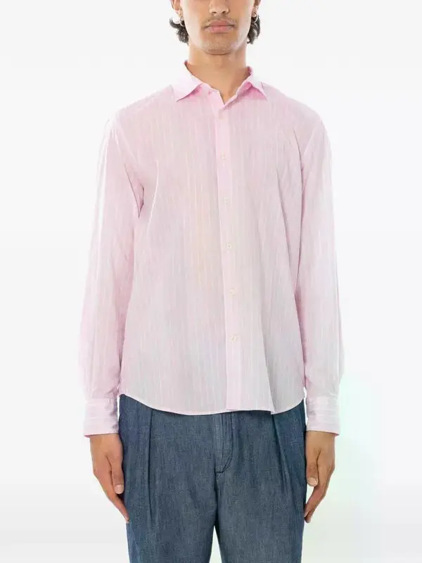 MC2 SAINT BARTH Striped Cotton-voile Shirt