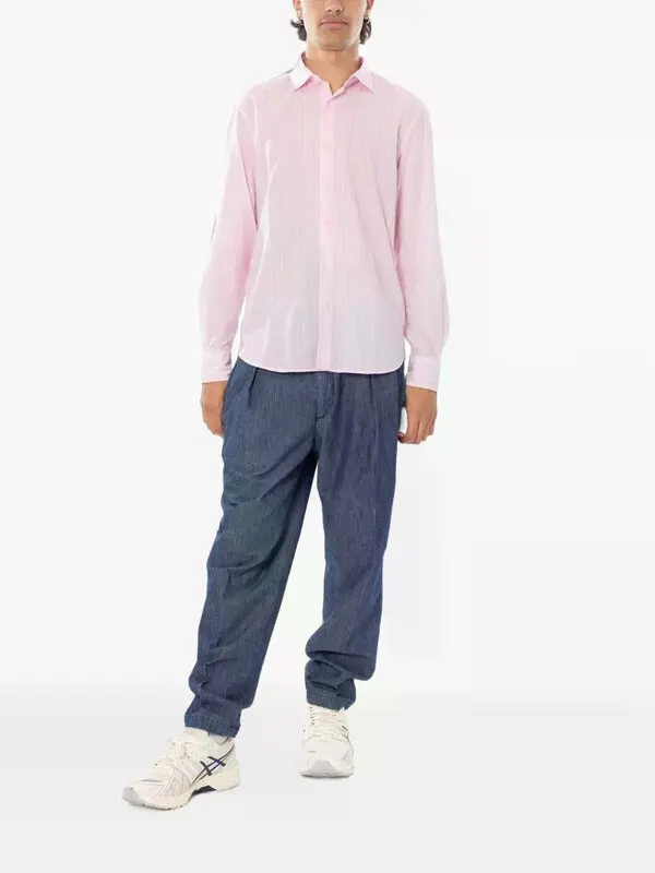MC2 SAINT BARTH Striped Cotton-voile Shirt