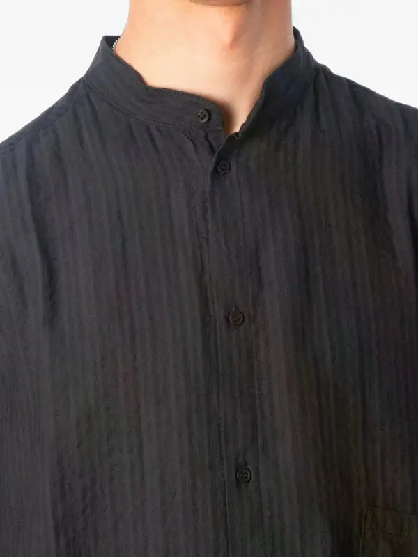 DAUB Mandarin-collar Chest-pocket Shirt