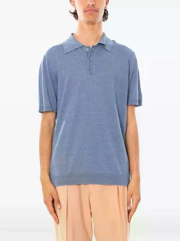 DANIELE FIESOLI Short-sleeved Polo Shirt - Blue