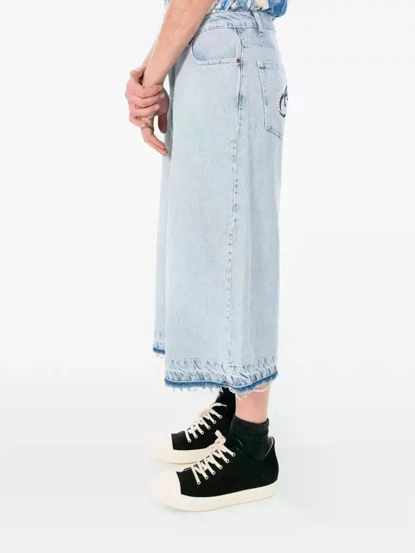 GARCIAS Papacito Crystal-embellished Denim Shorts