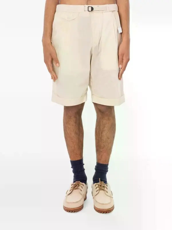 WHITE SAND Belted Pleated Shorts