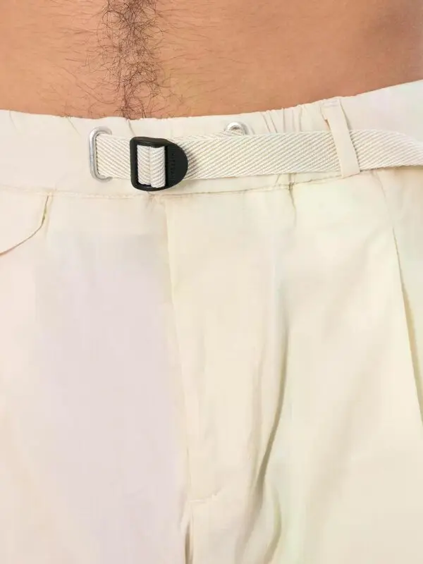 WHITE SAND Belted Pleated Shorts