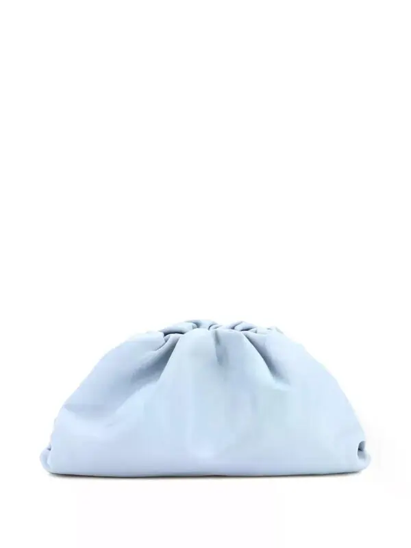 Bottega Veneta The Pouch Leather Clutch Bag - Blue