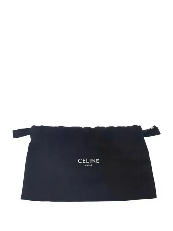 Celine 2018-2026 Triomphe Coated Canvas Embroidered Clutch On Chain Crossbody Bag - Brown