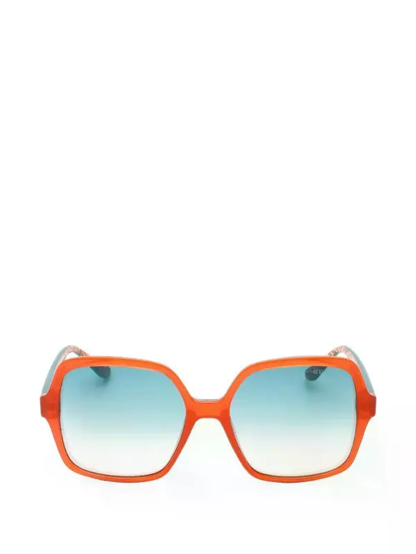 Guess Geometric-frame Sunglasses - Orange